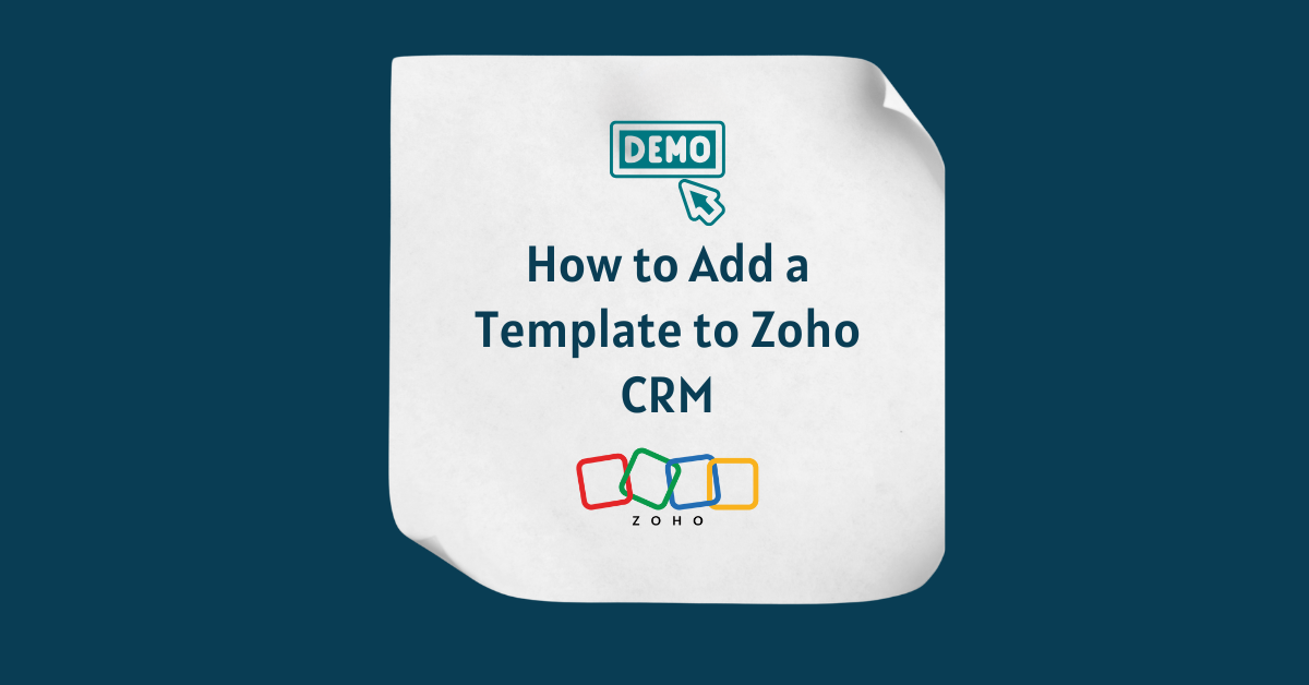 How to Add a Template to Zoho CRM