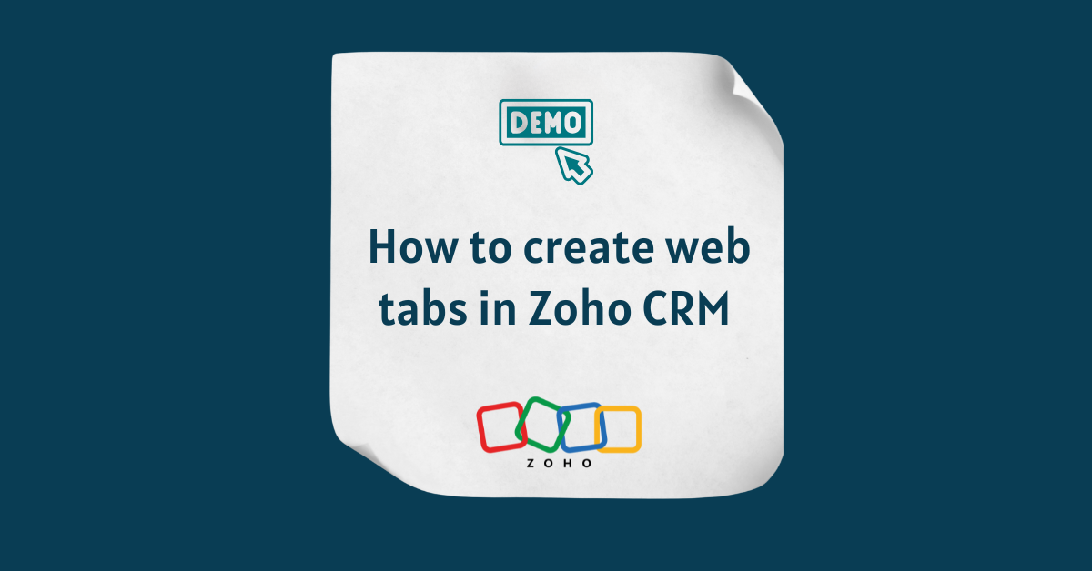 How to create web tabs in Zoho CRM