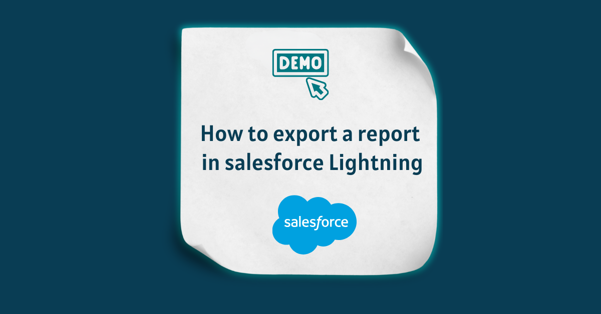 How to export a report in salesforce Lightning: 1 Min Guide