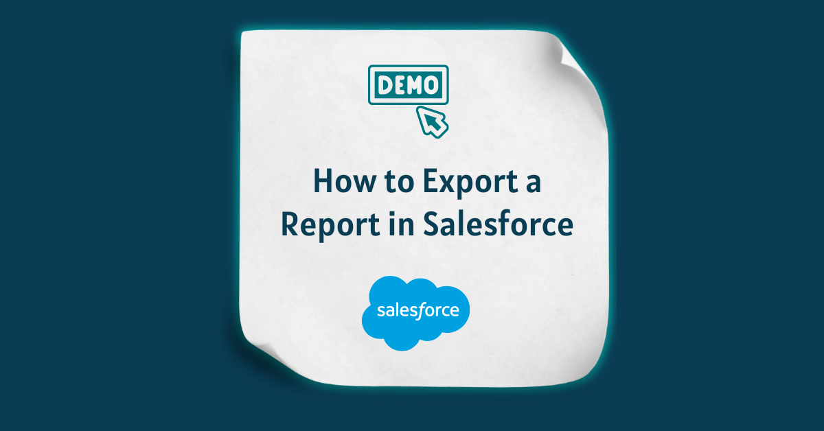 How to Export a Report in Salesforce : 1 Min Guide