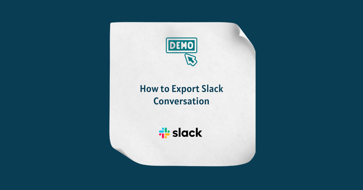 How to Export Slack Conversation