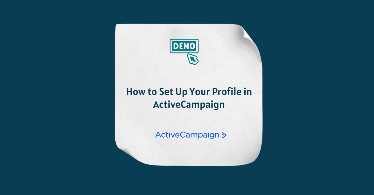 How to Set Up Your Profile in ActiveCampaign