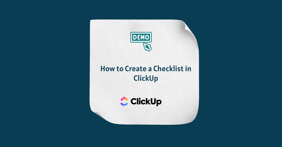 How to Create a Checklist in ClickUp